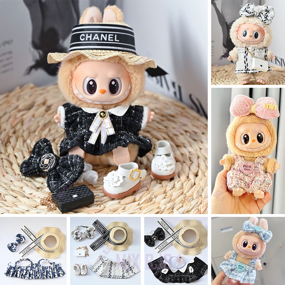 17CM Labubu clothes set macaron dress suit design for V1&V2 Labubu ...