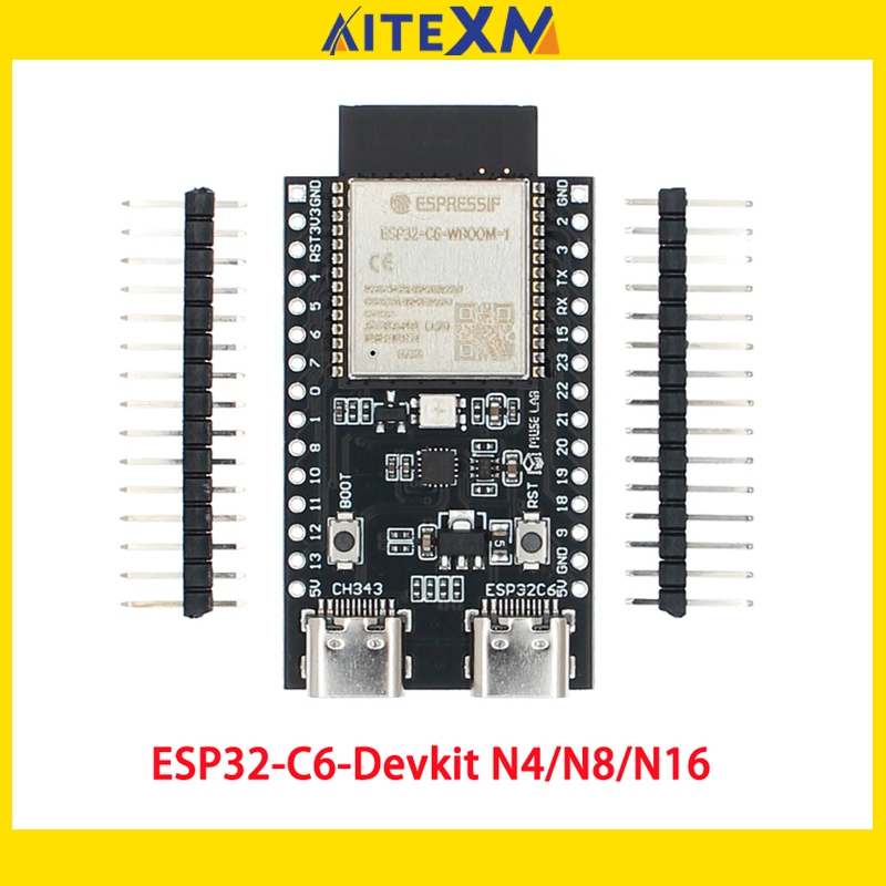 ESP32 ESP32-C6 WiFi+Bluetooth Internet Of Things Dual Type-C Development Board Core Board ESP32 ...