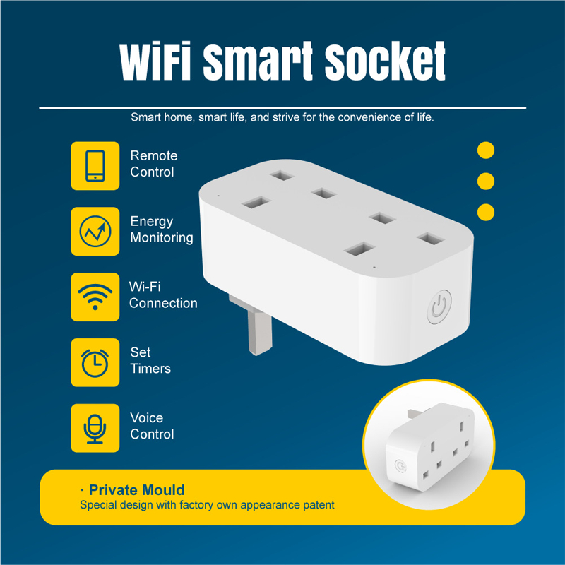 Smart Plug with Energy Monitoring with USB, Alexa Voice Control, 2,4GHz ...