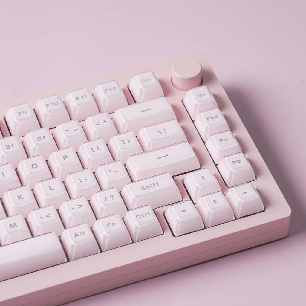 113 Keys Pink Jelly Top Print Ice Crystal Keycap Translucent OEM ...