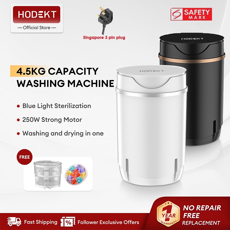 HODEKT Mini Portable Washing Machine With Dryer Automatic Blue-ray ...