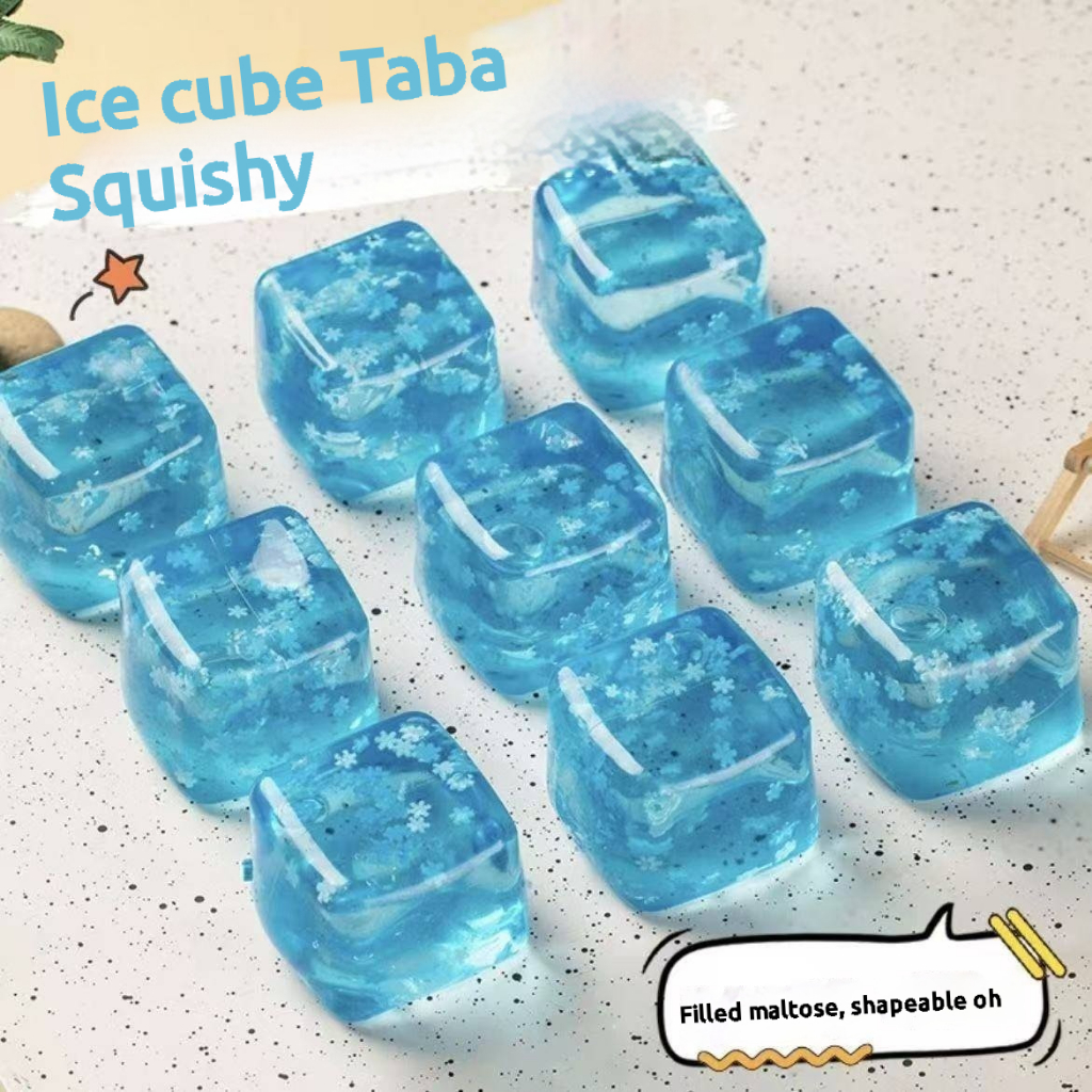 Snowflake ice cube Taba Squishy toy, handmade food grade silicone ...