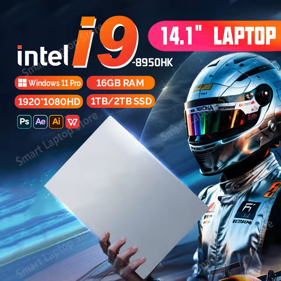 2025 Gaming Laptop Computer Windows 11 Pro 14.1" Intel CORE i9 8950HK ...