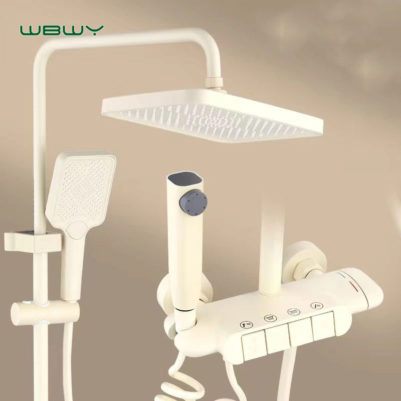 Button Four-speed Pressurized Shower Head Set Shower Head Shower Head ...