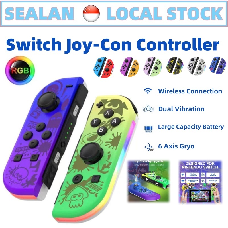 Local Stock - Switch Joycon RGB Controller Nintendo Switch Bluetooth ...