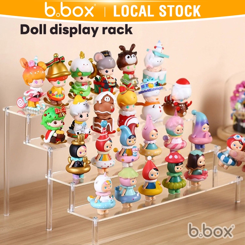 Acrylic Display Stand Storage Rack Display Shelf Trapezoidal Display ...