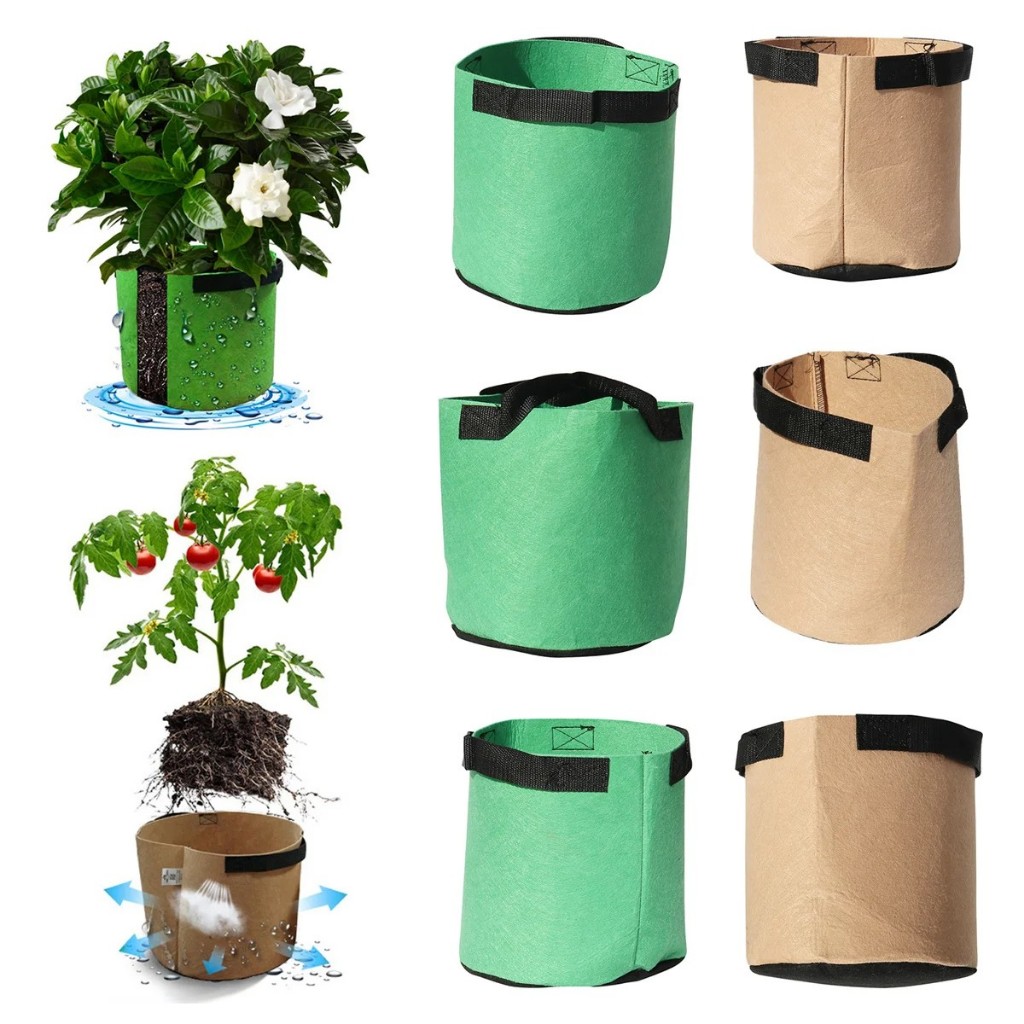 1 Pc Fabric Plant Planting Bag 1/2/3/5/7/10/17 Gallon Seedling Pot ...