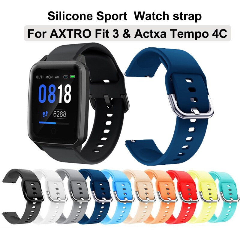 Watch Strap For AXTRO Fit 3 For AXTRO Fit 4 Silicone Sports Wristband Compatible with Actxa ...