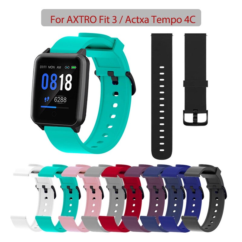 Soft Silicone Watchband Strap For AXTRO Fit 3/AXTRO Fit 4 Replacement Smartwatch Strap For Actxa ...