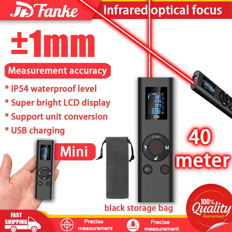 Green /Red Mini Laser Distance Meter 40m Range Finder Tape Range Finder ...