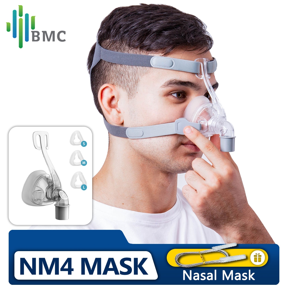 BMC NM4 CPAP Nasal Mask Ventilator With Headgear SML In One | Shopee ...