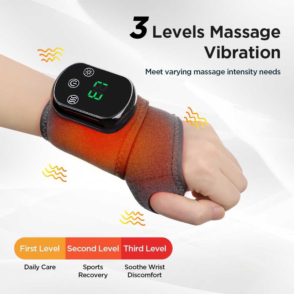 Electric Wrist Brace with Hot Compress and Massage for Carpal Tunnel ...