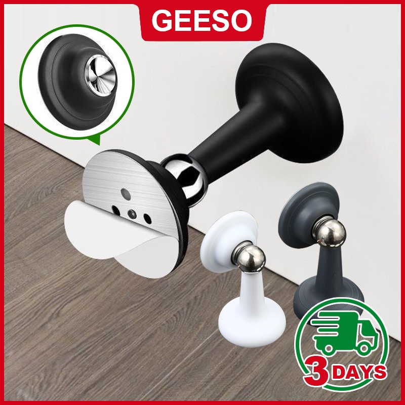 GEESO Magnetic Door Stopper Penahan Pintu Stainless Steel Floor Mount ...