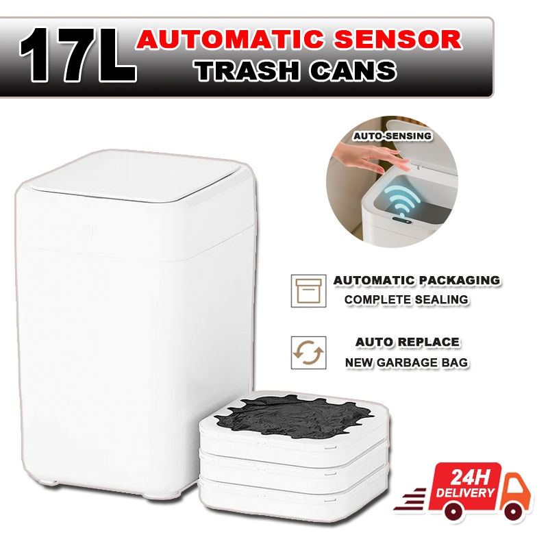 [1-2 Day Delivery]17L Smart Trash Can Refill Ring Auto Sealing ...