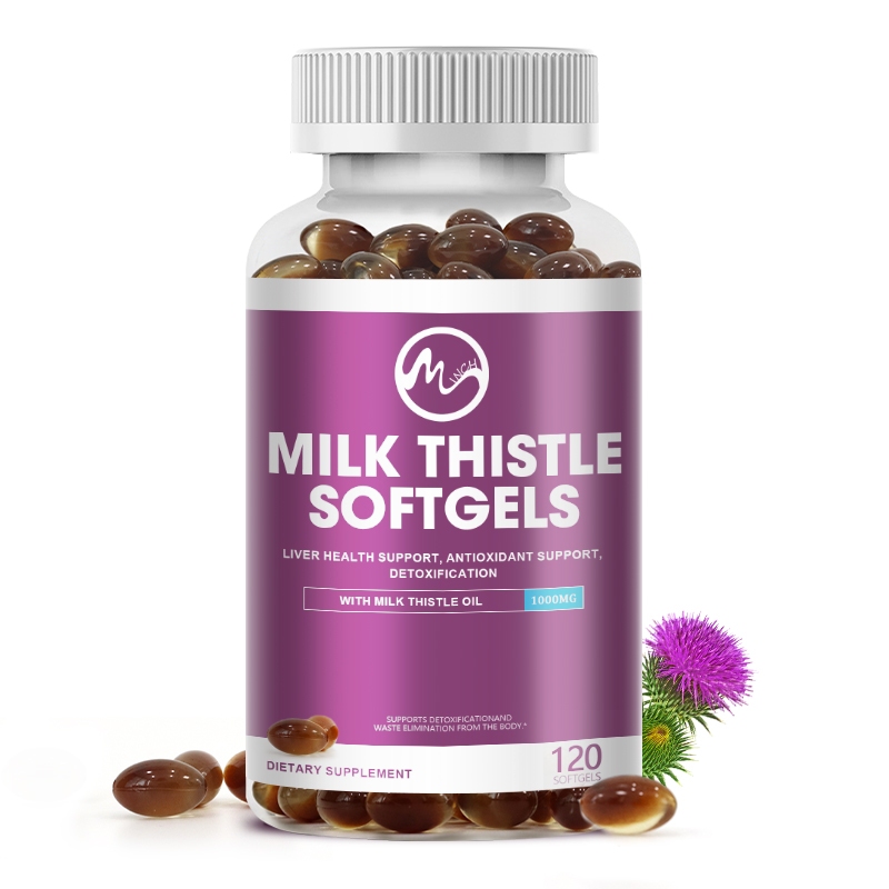 Minch Milk Thistle Capsules 1000mg Detox Support Liver Health ...