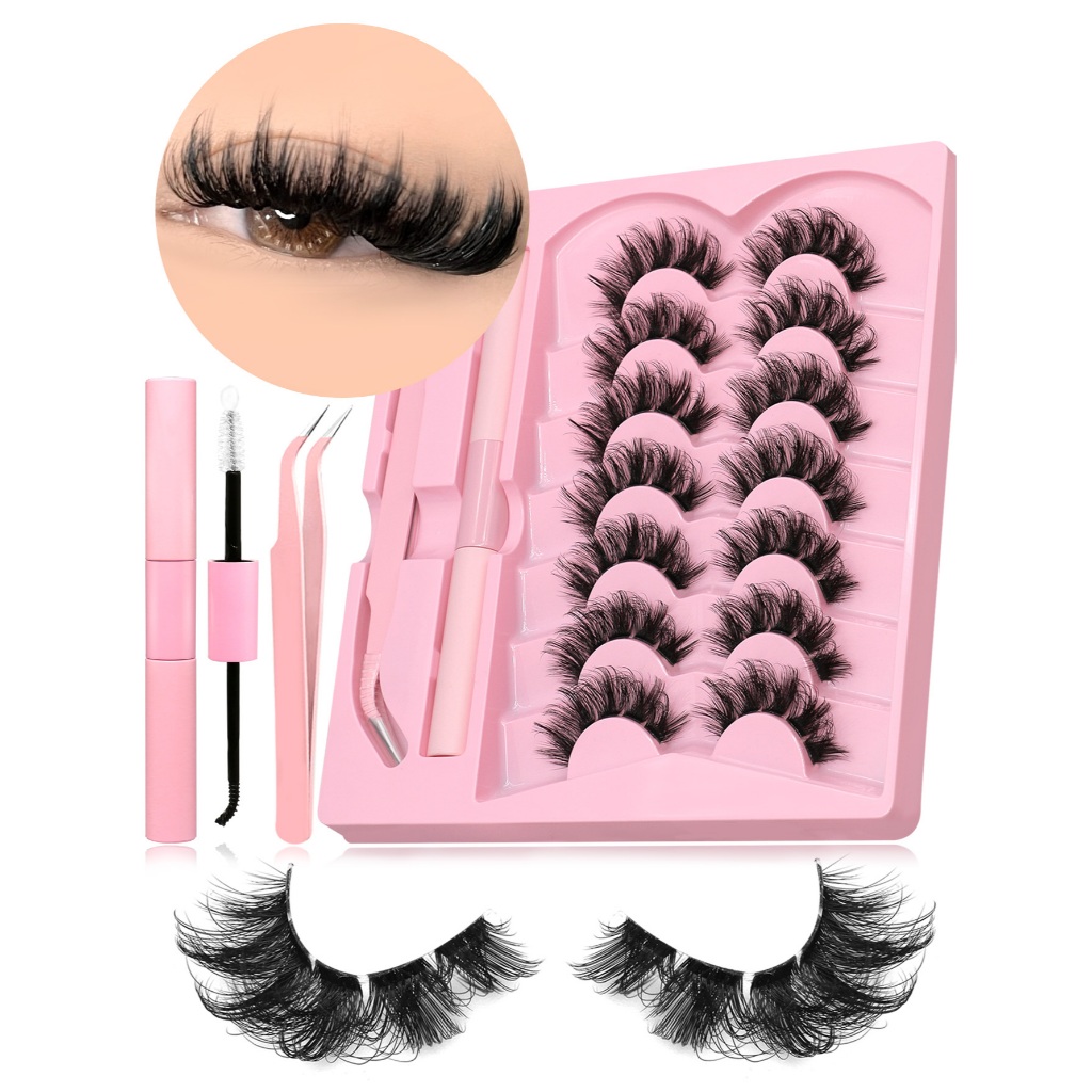 GROINNEYA Eyelashes Kit DIY Thick Lash Extension Set Individual Lashes ...