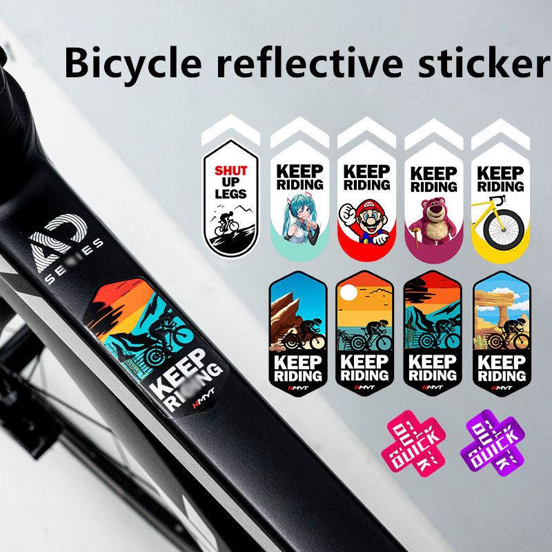 Bike sticker on tube beam personality sticker decorative road bike ...