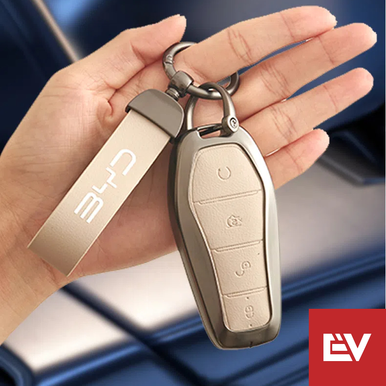 For BYD Key Cover Zinc Alloy Leather Texture For BYD [M6(eMAX7 ...