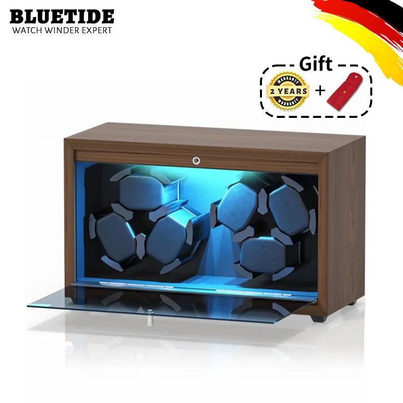 Watch Winder USB Powered Mechanical Watch Rotator Wooden Case Winding ...