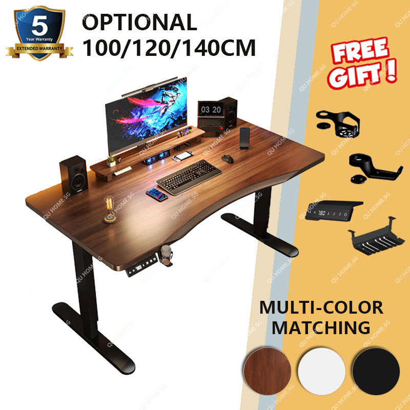 [ SG ] Ergonomic Standing Electric Height Adjustable 100/120/140/160CM ...