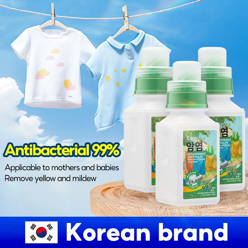 【HQ】🔥Explosive Salt Powerful Clothes Stain Remover Cloth bleach Colour ...