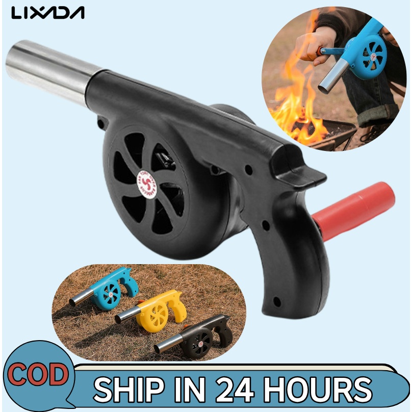 [LIXADA MALL] Outdoor Cooking Hand Blower Portable Barbecue Blower ...