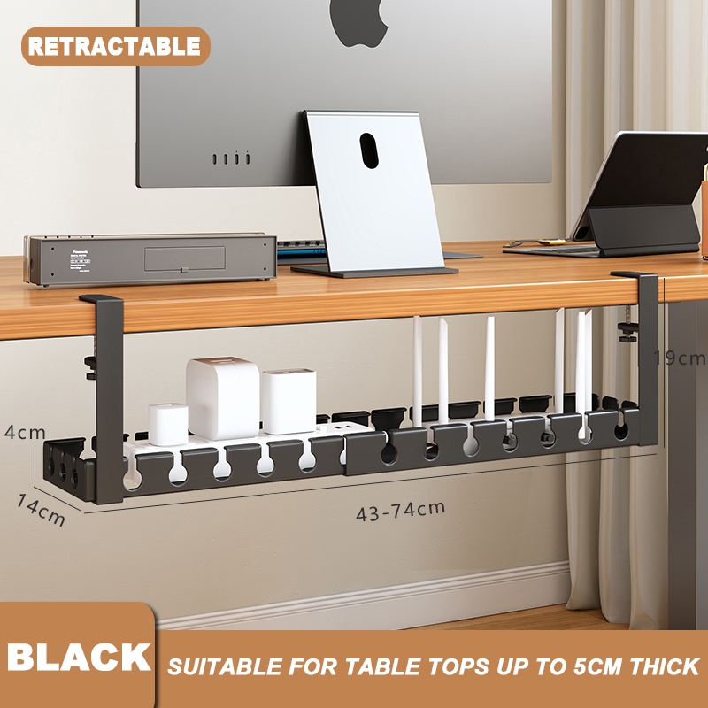 【1-2 Day Delivery】Under Desk Cable Organizer-Home Office Table ...