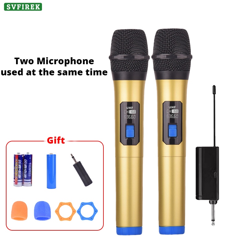Professional UHF Handheld Microphone Rechargeable Wireless Mic Work ...
