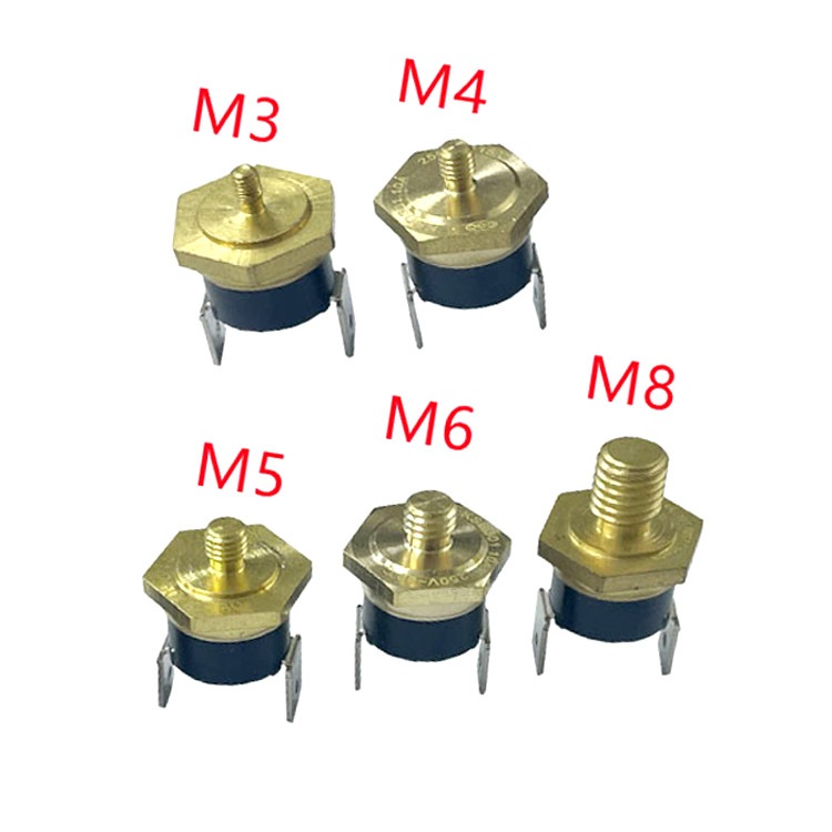 2PCS KSD301 Normal Closed copper head Thermostat M3 M4 M5 M6 M8 NC ...