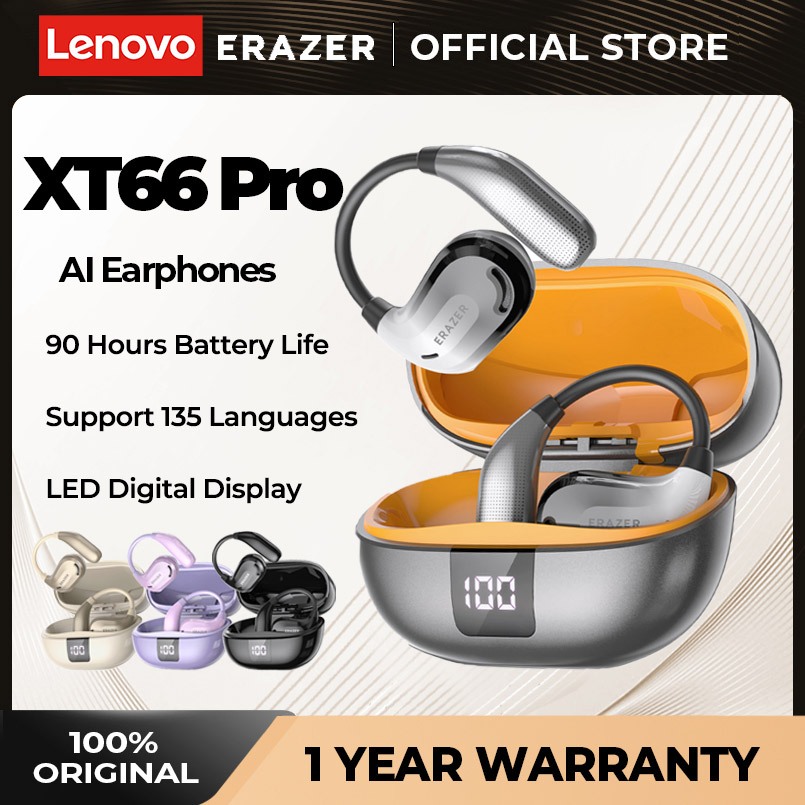 Lenovo ERAZER XT66 PRO Wireless Earphones Bluetooth 5.4 With LED Touch ...