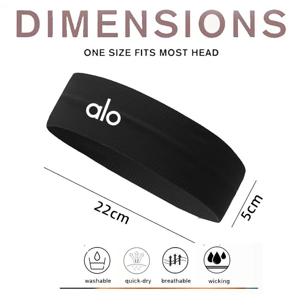 Alo Double Anti-Slip Sports Headband Yoga Antiperspirant Headband ...