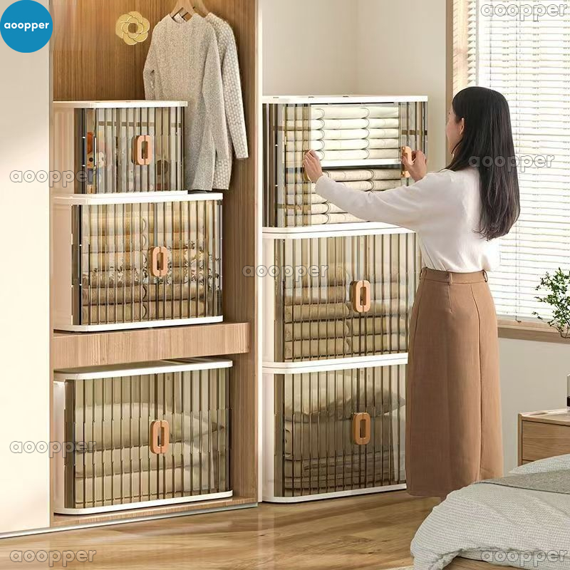 Foldable Plastic Storage Box Window Shutters Storage Box with Lid Lock ...