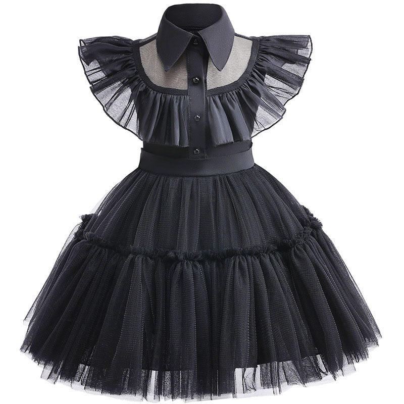 Kid Girl Wednesday The Addams Family Costume Book Day Party Fancy Dress ...