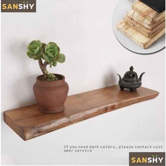 (SG) YIXIN Solid Wood Kitchen Shelves, Pine Whole Board Customized Shelves, Wardrobe Partition ...