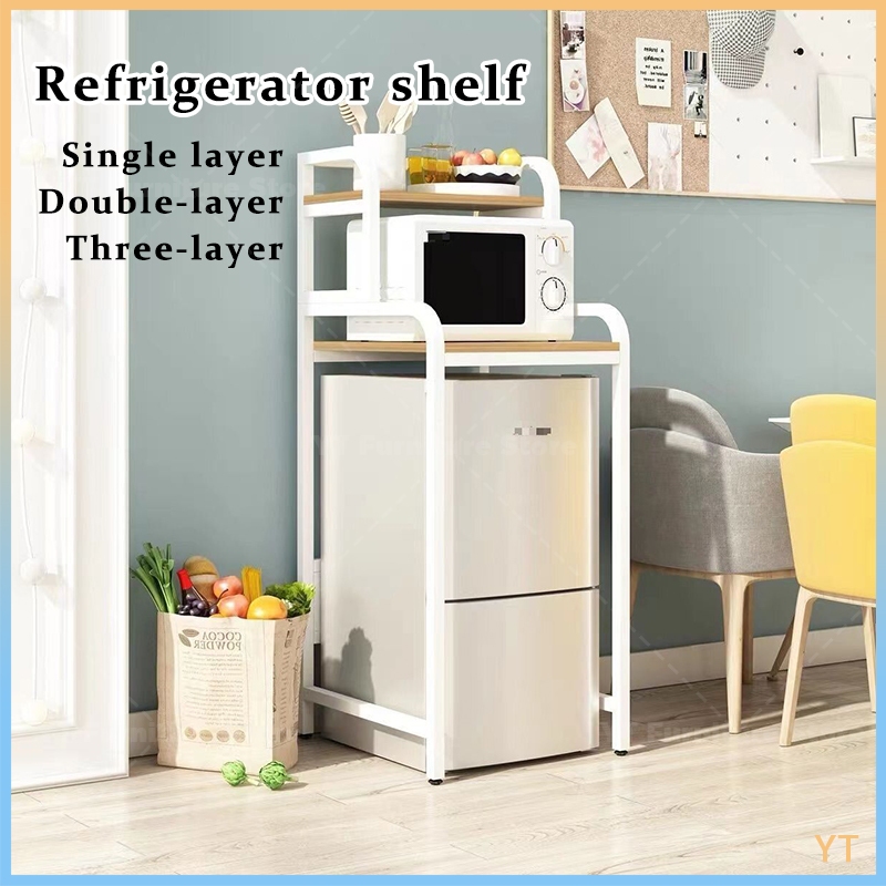 Refrigerator shelf floor above small mini freezer top storage rack home ...