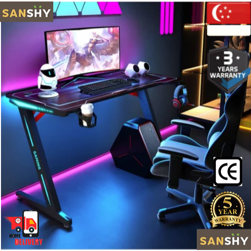 The Furniture Store Study Table Computer Gaming Table With RGB Light ...