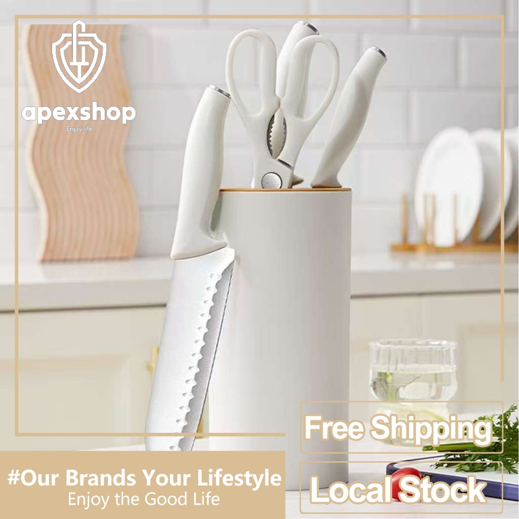 Carote Same Style Kitchen knife set 5 pieces Premium White Knife Set ...