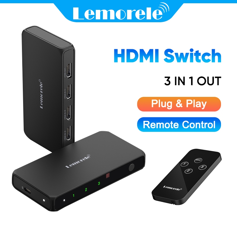 Lemorele HDMI Switch 4K HDMI Switcher HDMI Splitter KVM Switch For PS4 ...