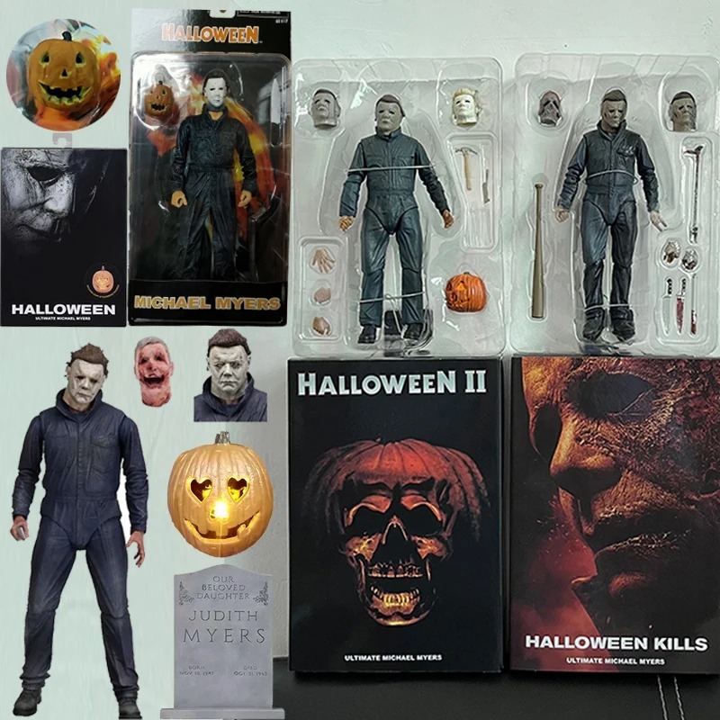 NECA Michael Myers Figure With LED Pumpkin Halloween Ultimate Action ...