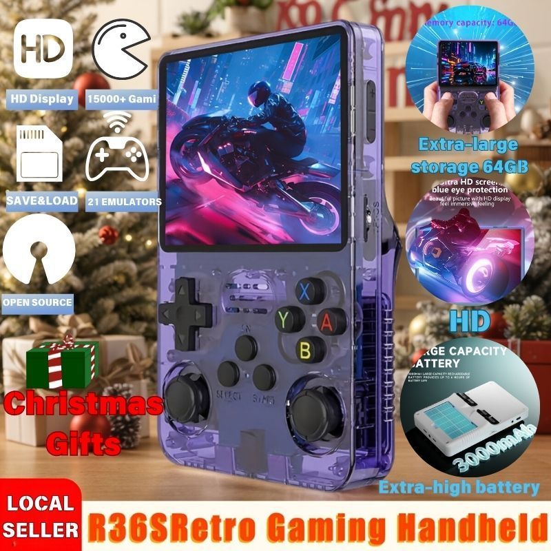 Mini R36S Retro Handheld Video Game Console Linux System 3.5 Inch IPS ...