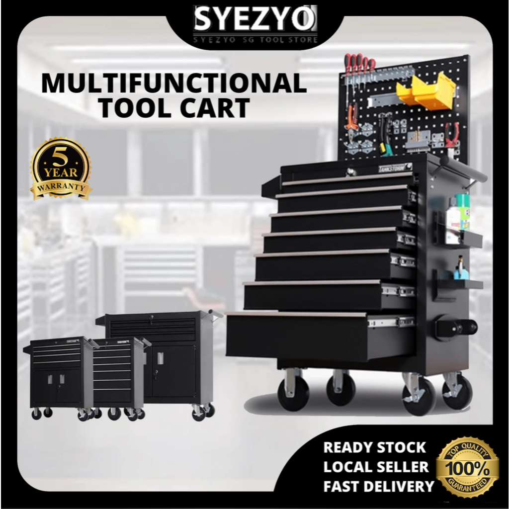 SG🚚 | Tool Cart Multifunctional Mobile Maintenance Cart Drawer ...