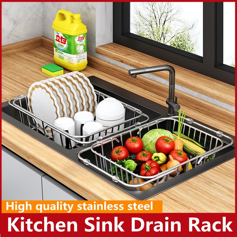 Adjustable Stainless Steel Kitchen Drainer Basket/Kitchen Stainless ...