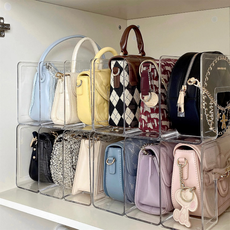 [SG STOCK] Bag storage rack partition bag storage rack layered bag rack ...