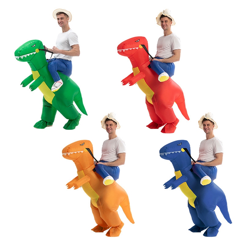 Dinosaur Inflatable Costume Suit Halloween Cosplay T-Rex Fancy Dress ...