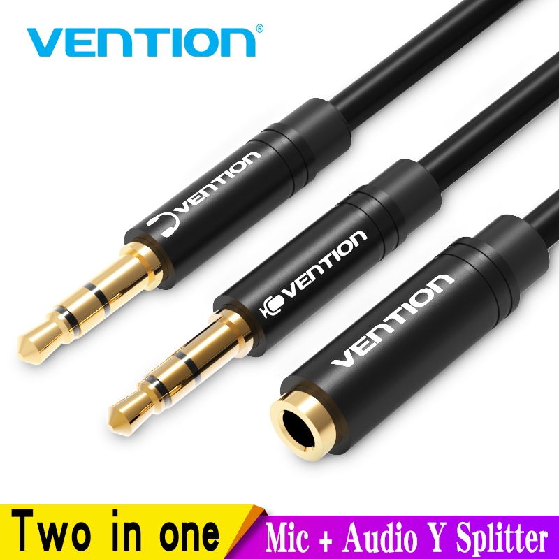 Vention Splitter Headphone for Computer 3.5mm Female to 2 Male 3.5mm ...