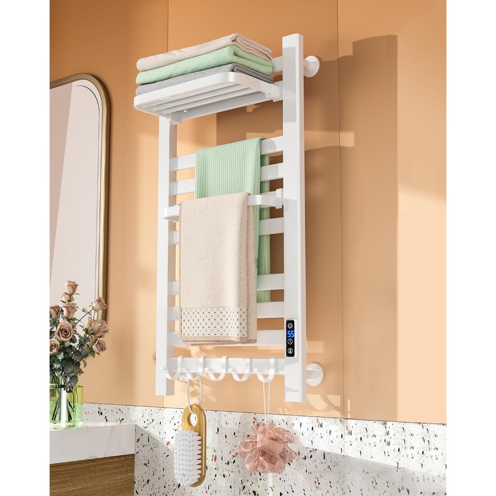 DDhome Electric Heated Towel Radiator Rail Rack Shoe Cloth Body Dryer ...