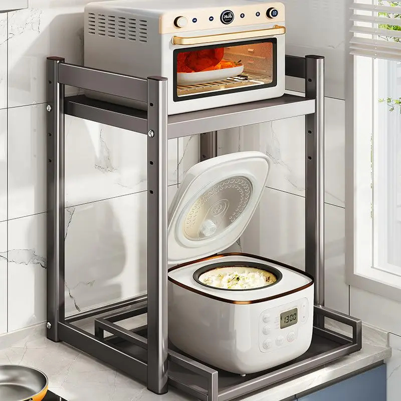 Microwave Oven Storage Rack Kitchen Table Top Multi-Functional Desktop ...