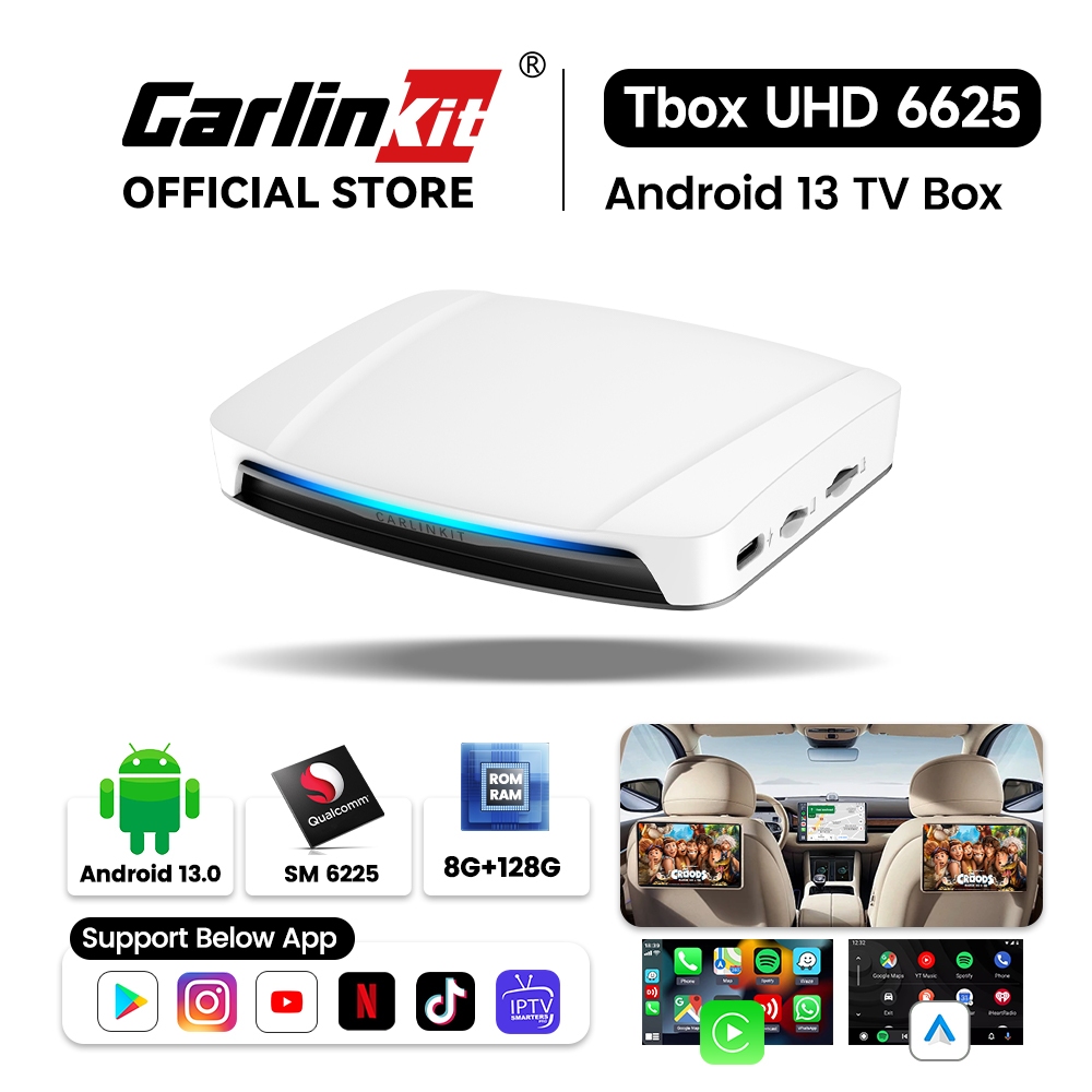 CarlinKit New Android 13 CarPlay Ai Box 8+128GB UHD Support Car Roof ...