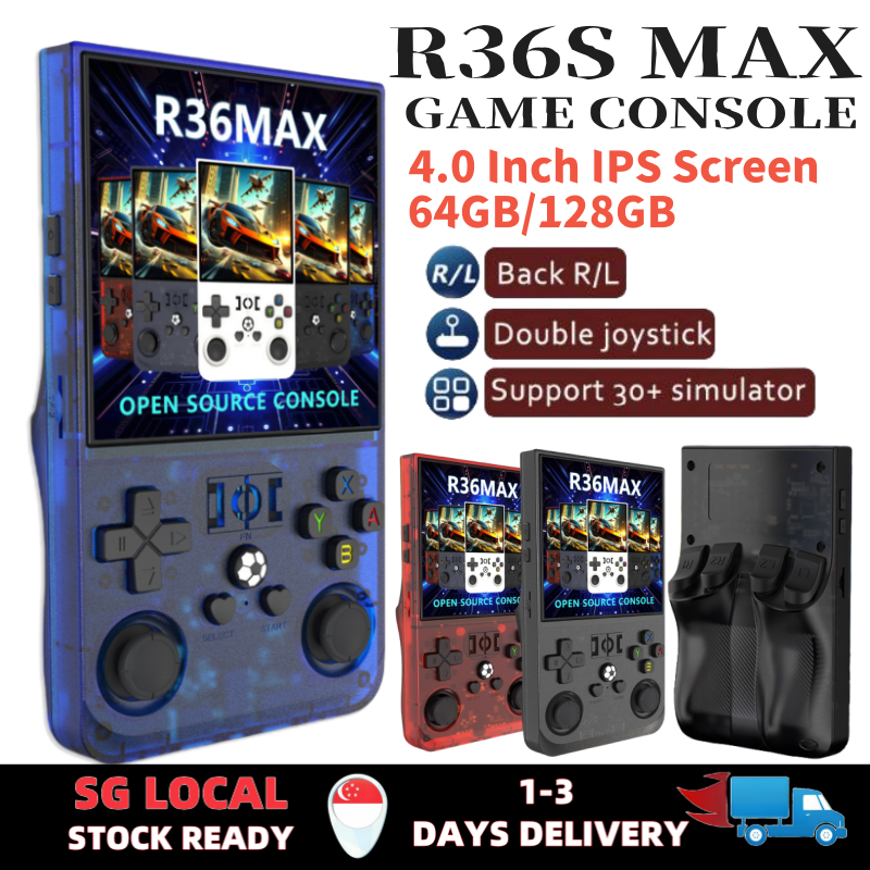 （SG) R36S MAX 128GB OPEN SOURCE CONSOLE HD 4.0 Inch IPS Screen Open ...