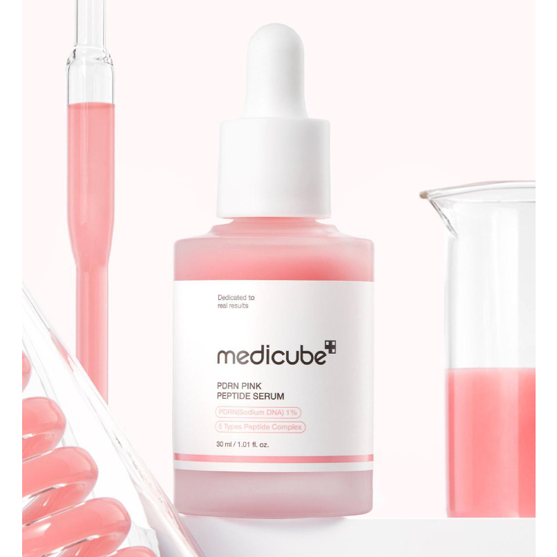 Medicube PDRN Pink Peptide Serum 30ml - Pink glow serum, Vegan PDRN ...